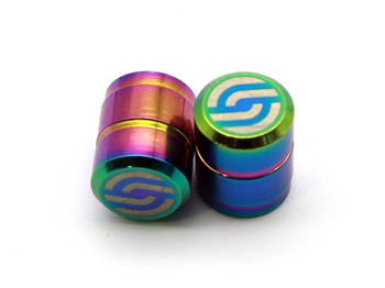 Salt - CNC Valve Caps (Oil Slick) - BMX Valve Caps - New Zealand