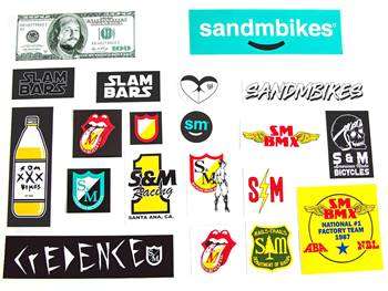 S & M - Random Sticker Pack - BMX Sticker Sets - New Zealand