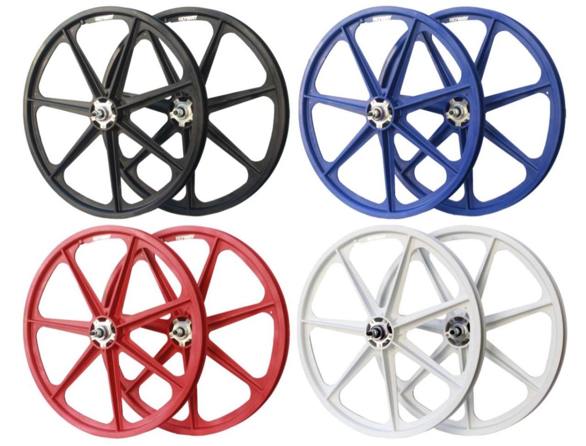 Skyway - Tuff II Rivet 7 Spoke Wheelset 24inch (Pair) - BMX Wheels ...