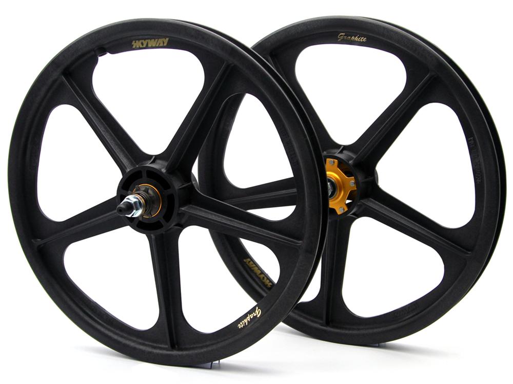 Skyway - Tuff Graphite Gold 9T 20 inch Wheel Set - BMX Wheels - New Zealand
